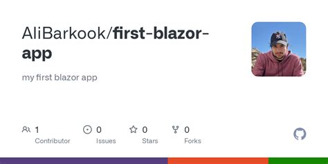 Github Alibarkookfirst Blazor App My First Blazor App