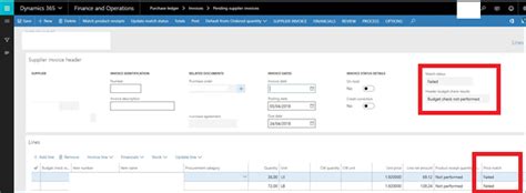 Issue Price Match Failed In Po Invoice In D365