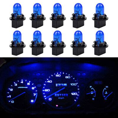 10 X T5 Smd Car Led Light Bulb Dashboard Instrument Interior Blue