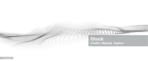 디지털 기술의 물결 모션 점이 있는 라이트 사이버 공간 미래지향적인 디지털 배경 인공 지능 빅 데이터 분석 가리키기에 대한 스톡 벡터 아트 및 기타 이미지 Istock