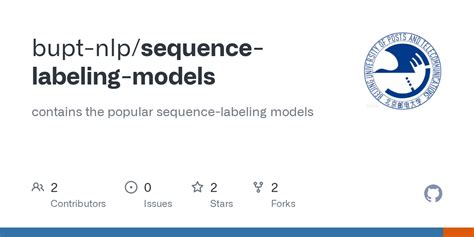 Github Bupt Nlpsequence Labeling Models Contains The Popular