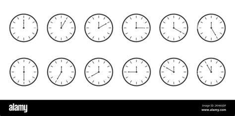 Countdown Timer Or Stopwatch Icons Set Clocks With Different Minute