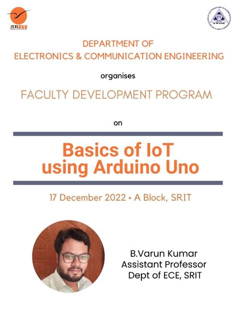 Faculty Development Program On Basics Of Iot Using Arduino Uno Srinivasa Ramanujan Institute