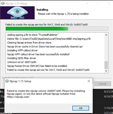 Npcap 175 Fails To Install Windows 10 Pro Version 10019045 Build 19045 · Issue 676 · Nmap