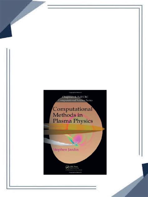 Download Full Computational Methods In Plasma Physics Chapman Hall Crc Computational Science 1st