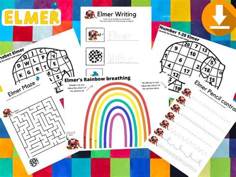 Elmer Activity Worksheet Bundle Teaching Resources