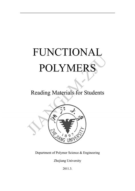 Functional Polymers