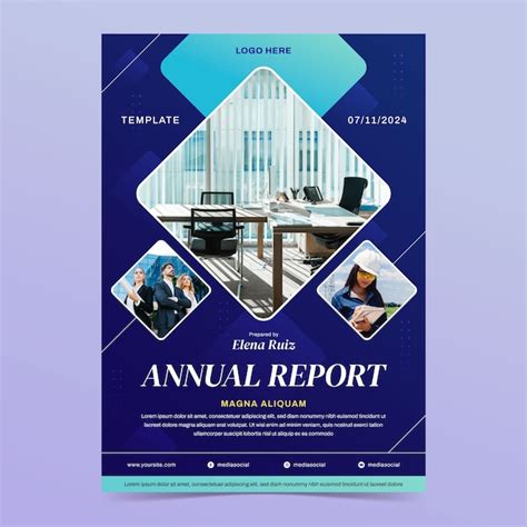 Образец годового отчета о градиенте Бесплатно векторы