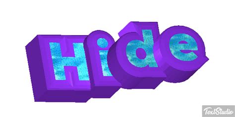Hide Word Animated  Logo Designs