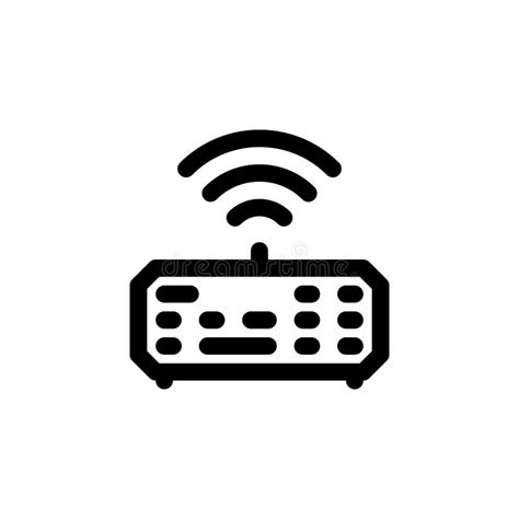Keyboard Wireless Vector Icon Computer Component Icon Outline Style Perfect Use For Logo