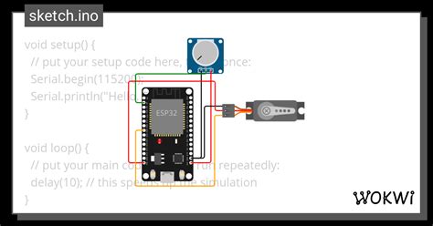 Servo Controled With Potentiometer Wokwi Esp32 Stm32 Arduino Simulator