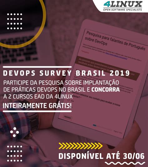 Participe Da Pesquisa Devops No Brasil E Concorra A Cursos Grátis Blog 4linux