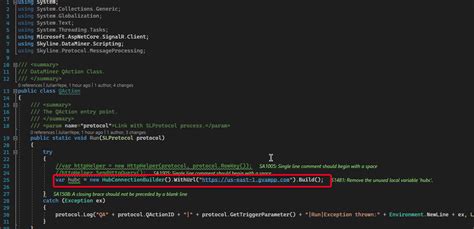 how can i implement signalr in a protocol solution dataminer dojo