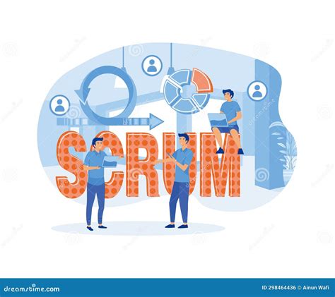 Scrum Framework Software Development Methodology Process Diagram Vector Illustration
