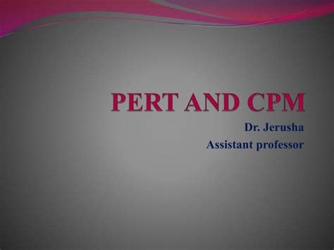 Cpm And Pert Pdf Computer Software And Applications Computing