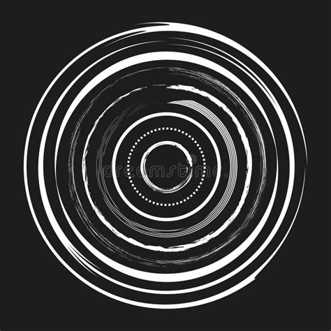 Circular Pattern Icon Abstract Concentric Rings Dynamic Wave