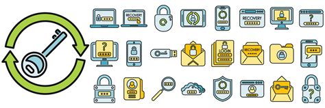 Password Recovery Icon Outline Vector Computer Lock 42522210 Vector Art At Vecteezy