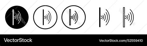 Infrared Icon Set On White Background Royalty Free Vector
