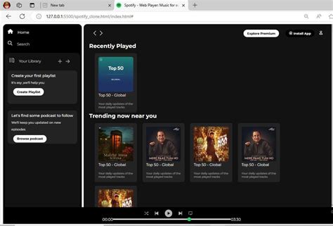 Vanshika Chaprana On Linkedin Webdevelopment Html Css Spotifyclone Bootstraplearner