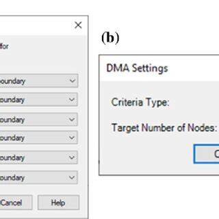 A Initialize DMA Boundary Status Dialog Box And B DMA Settings Dialog