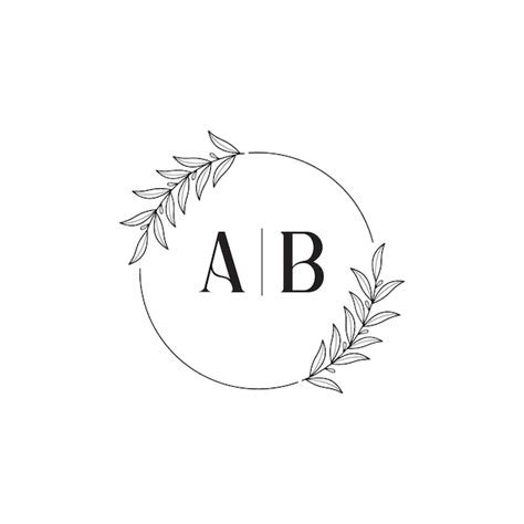 premium vector floral frame wedding vector a and b