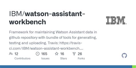 github ibm watson assistant workbench framework for maintaining