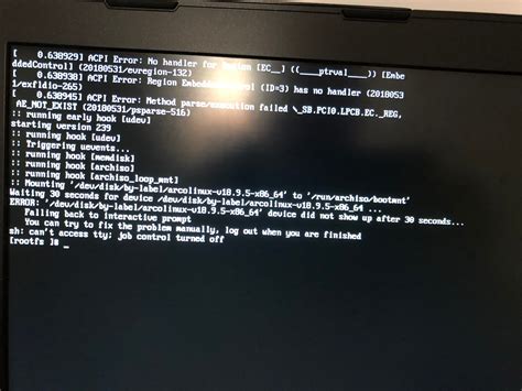 Waiting 30 Seconds For Device ‘devdiskby Label Newbie Endeavouros