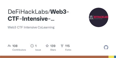 Github Defihacklabsweb3 Ctf Intensive Colearning Web3 Ctf Intensive Colearning