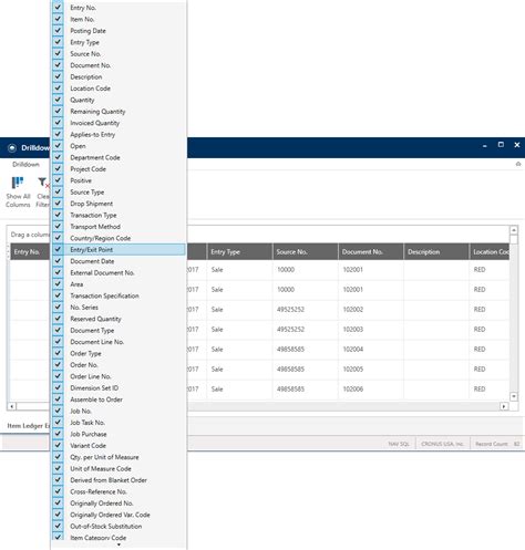 Drilldown Grid Support Topics
