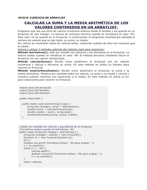 EJERCICIO DE ARRAYLIST