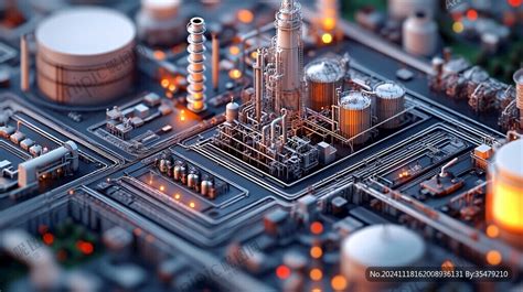 Ai创作图化工企业模型 集成电路产业 工业品素材 Ic产业 轻工业素材 集成电路制造 工业类 芯片科技集成电路 工业生产素材 3d厂房 工业4产业之路 科技工厂 工业科技底纹 Ti行业 3d