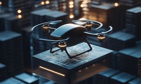 an autonomous delivery drone executing a precision premium ai generated image