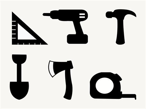 Set Of Different Tools 69675637 Vector Art At Vecteezy