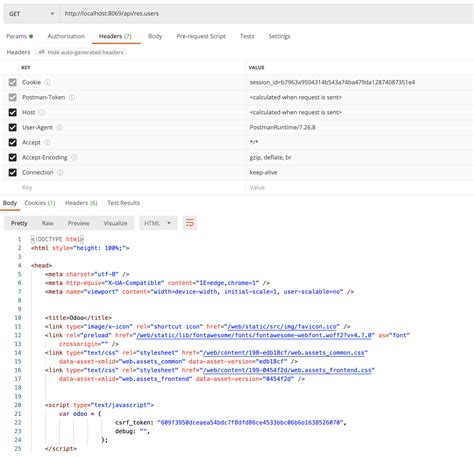 sending session id in cookies doesn t work · issue 54 · yezyilomo odoo rest api · github
