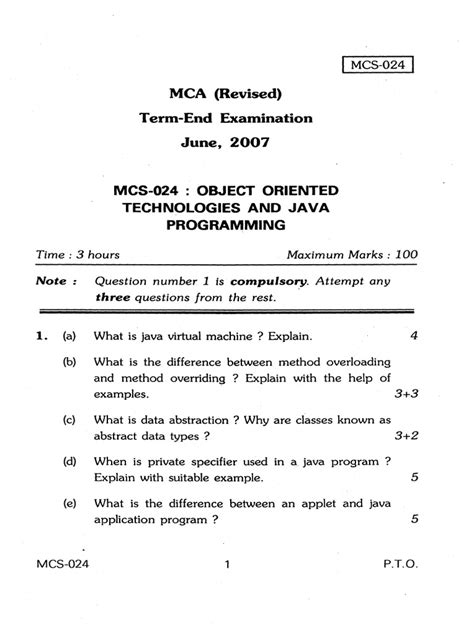 Java Programming And Oop Concepts Exam Pdf Computers