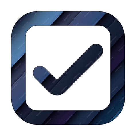 Premium Photo Checkbox Icon Blue Cyan Dark Diagonal Texture