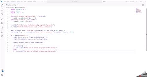 Machinelearning Streamlit Logisticregression Datascience Sri