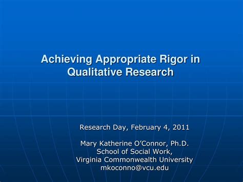 Ppt Achieving Appropriate Rigor In Qualitative Research Powerpoint Presentation Id526190