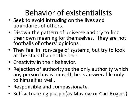 Existentialism In Literature Objective Of This Presentation To