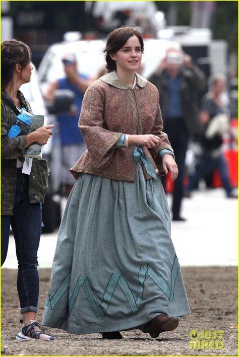 Emma Watson Begins Filming Little Women First Look Set Photos
