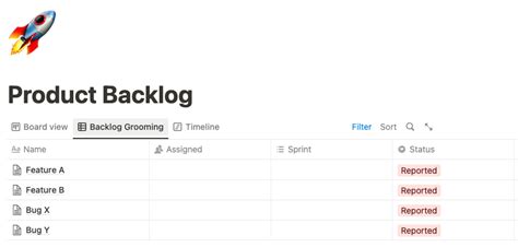 Product Backlog Template York Ie