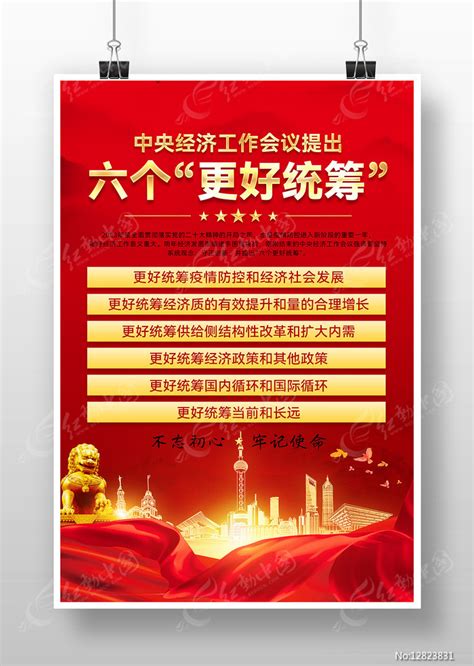 中央经济工作会议六个更好统筹海报图片下载 红动中国