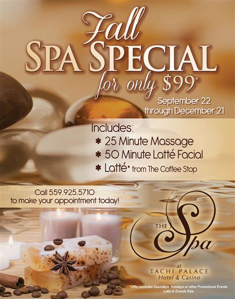 Tachis 2012 Fall Spa Special Spa Specials Spa Menu Spa Marketing