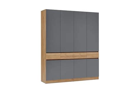 Шкаф 4 х створчатый Роджина дуб крафт графит арт 08 146147 купить в Санкт Петербурге по цене