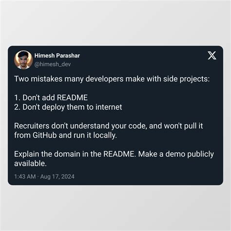 Himesh Parashar On Linkedin Developertips Readme Projectdeployment Recruitmentready