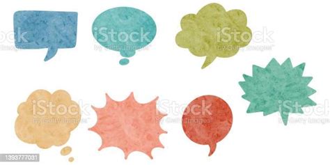 수채화 손으로 그린 연설 거품은 흰색 배경에 고립됩니다 벡터 일러스트 레이 션 기포에 대한 스톡 벡터 아트 및 기타 이미지 기포 토론 기술 Istock