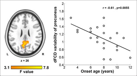 Correlation Between Dynamic Functional Connectivity Density Dfcd