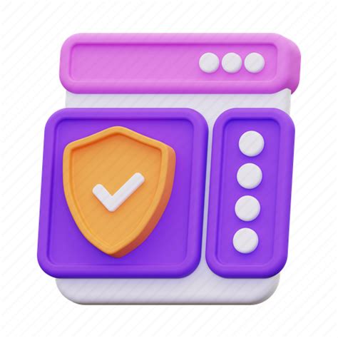 Web Security Shield Secure Password Protection Protect 3d Illustration Download On