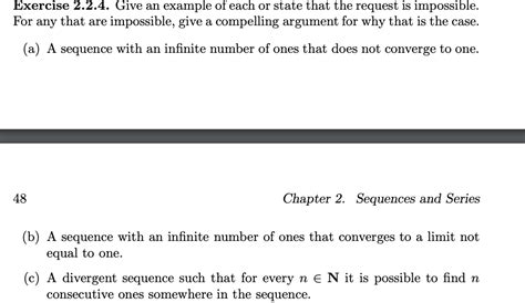 Solved Exercise 224 Give An Example Of Each Or State That