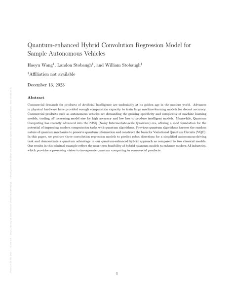 Pdf Quantum Enhanced Hybrid Convolution Regression Model For Sample